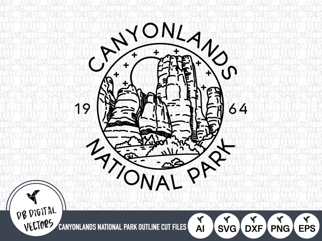 Canyonlands National Park Outline SVG Cut Files (digital Download) - Etsy