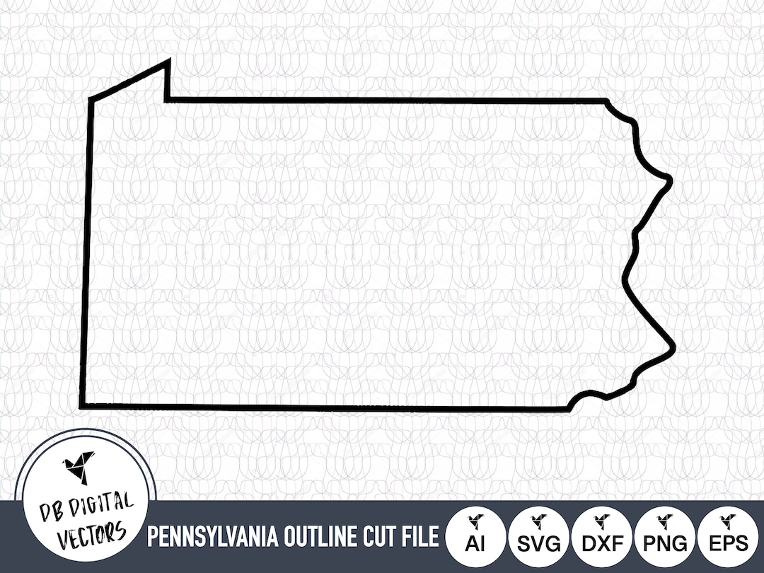 Pennsylvania Outline SVG Files | Pennsylvania Cut Files | United States ...