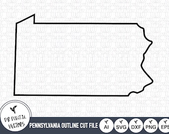 Pennsylvania Outline SVG Files Pennsylvania Cut Files United States of ...
