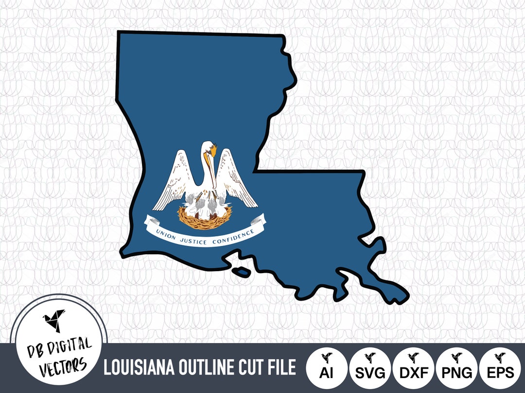 Louisiana Outline SVG Files | Louisiana Cut Files | United States of ...