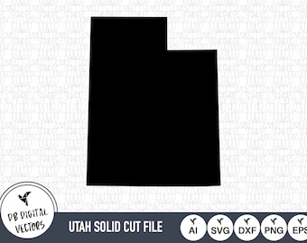 Map of Utah Svg - Etsy