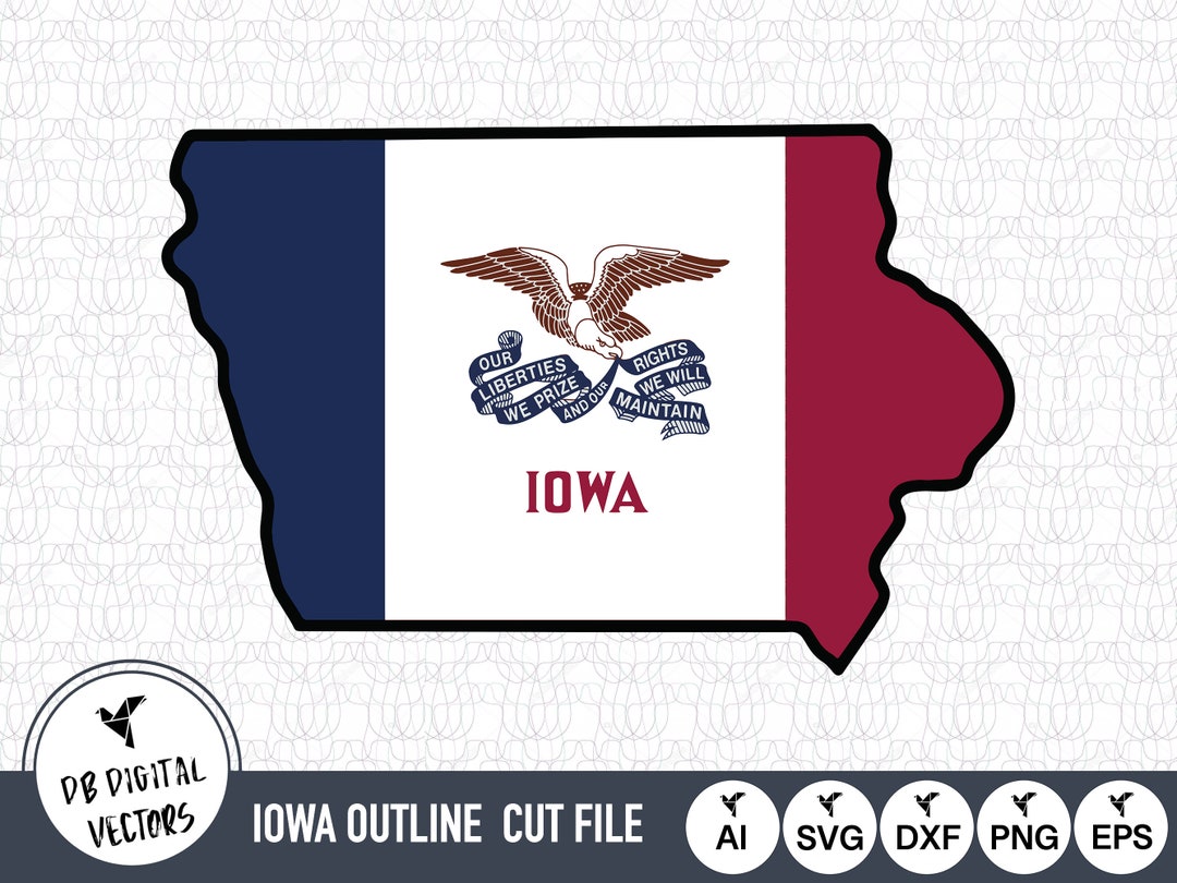 Iowa Outline SVG Files | Iowa Cut Files | United States of America ...