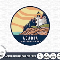 Acadia National Park SVG + PNG, Digital File of Acadia National Park - Etsy