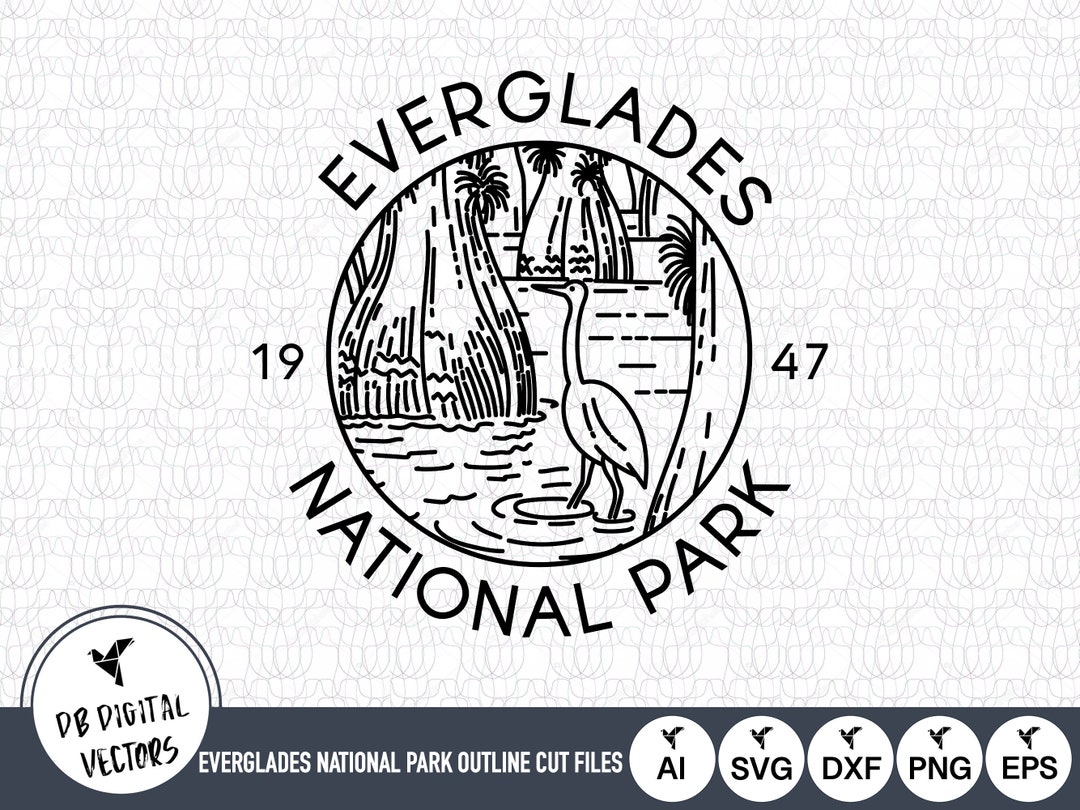 Everglades National Park Outline SVG Files | Everglades National Park ...