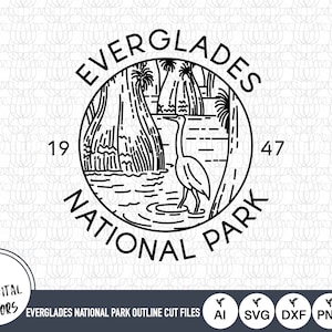 Everglades National Park Outline SVG Files | Everglades National Park ...