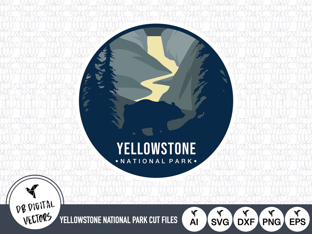 Yellowstone National Park Outline SVG Cut Files (digital Download) - Etsy