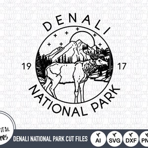 Denali National Park Outline SVG Files | Denali National Park Cut Files ...