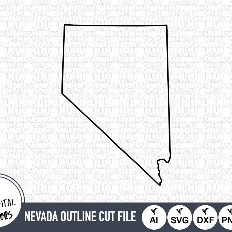 Poster Map of Nevada - Etsy