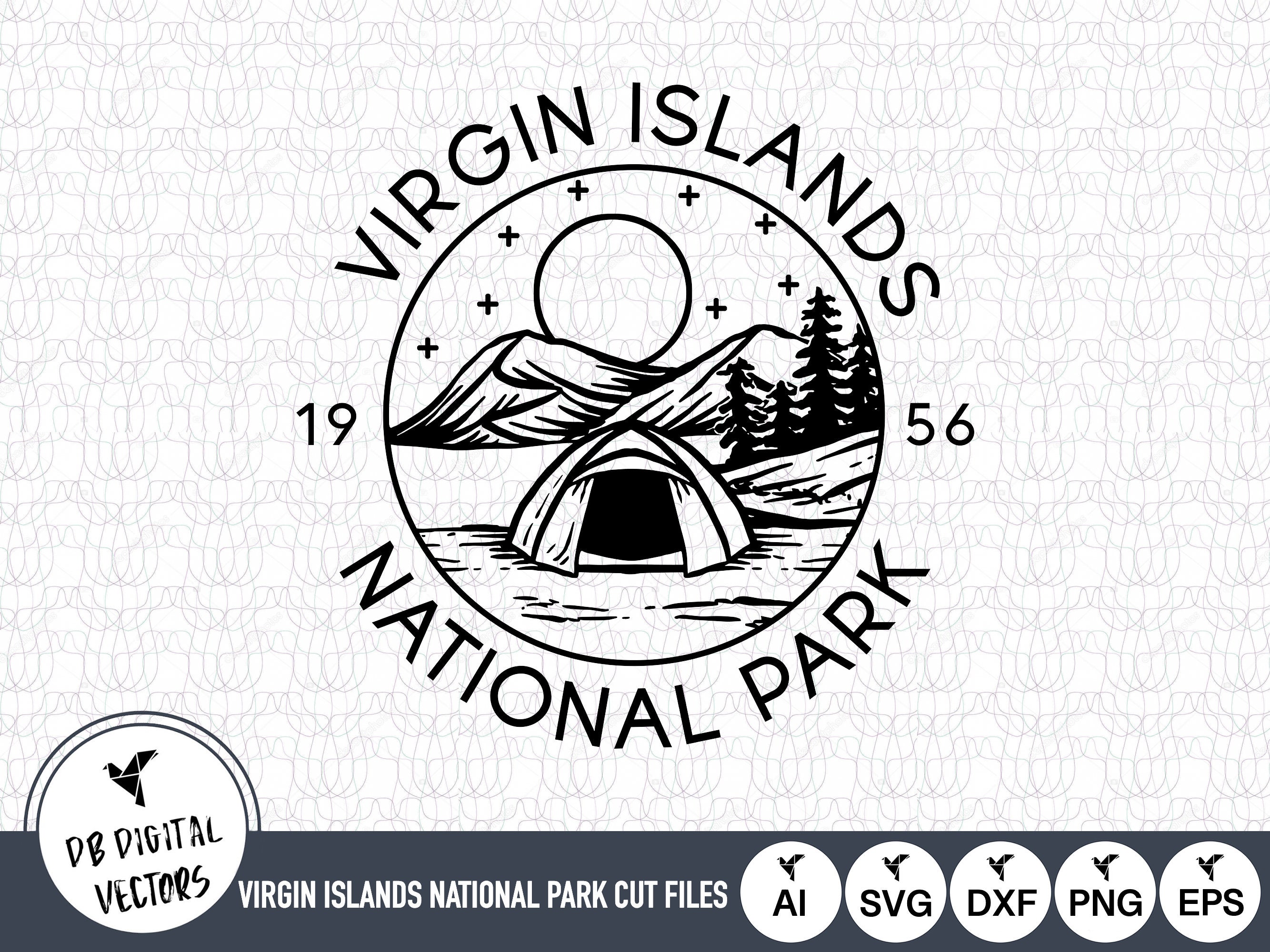 Virgin Islands National Park Outline SVG Files Virgin - Etsy