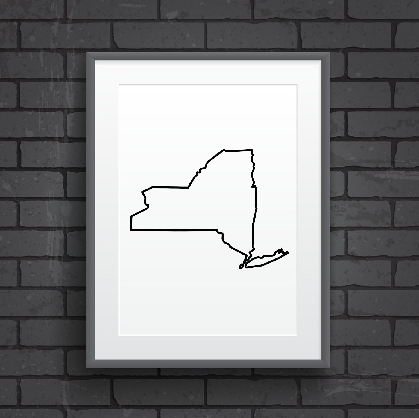 New York Outline SVG Files New York Cut Files United - Etsy