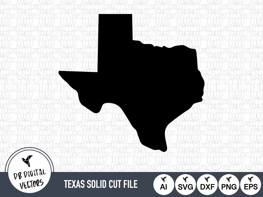 Texas Map SVG Cut Files: USA Vector Art (digital Download) - Etsy