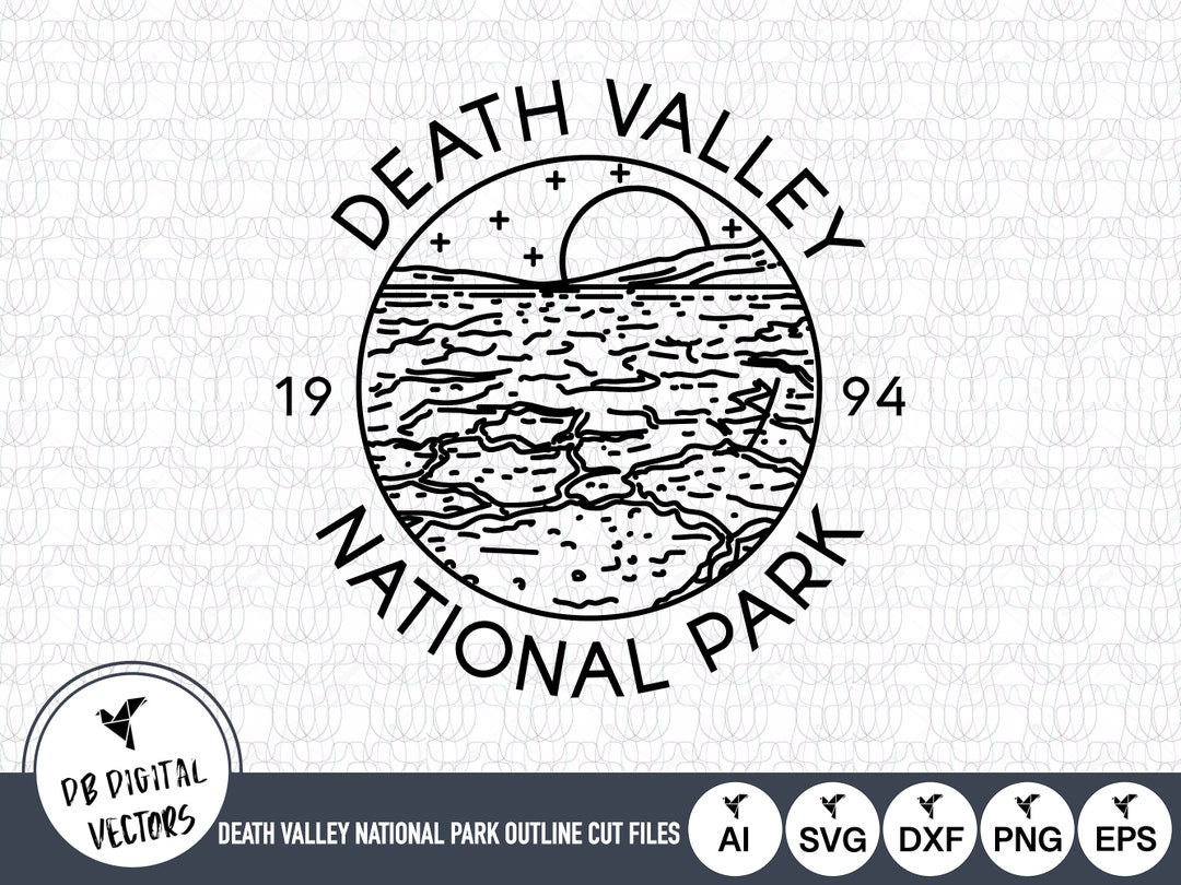 Death Valley National Park Outline SVG Files | Death Valley National ...