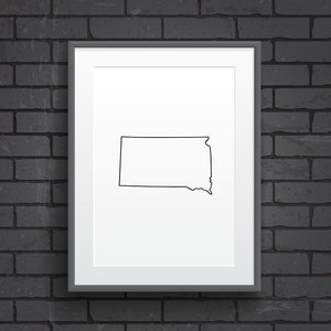 South Dakota Outline SVG: SD Map Vector Cut Files (digital Download) - Etsy