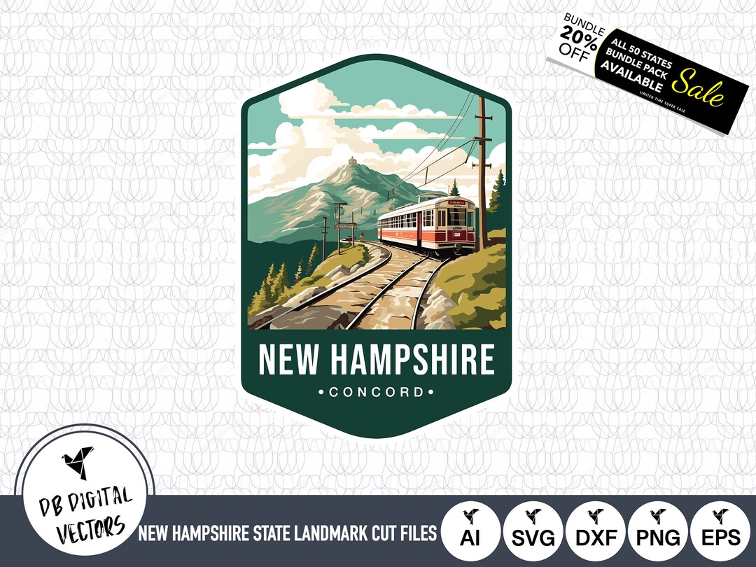 New Hampshire State Landmark SVG Files | New Hampshire Capital Cut ...