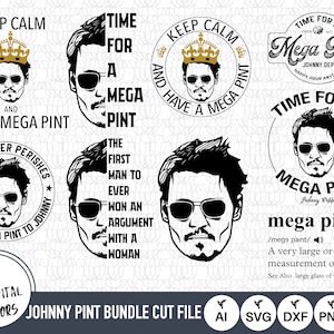 9 Bundle Pack Johnny Depp SVG Files | Time for a Mega Pint Cut Files ...