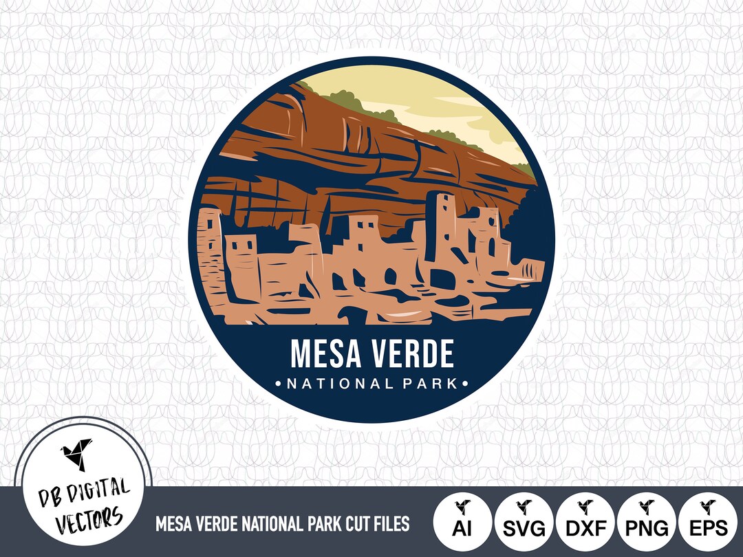 Mesa Verde National Park Outline SVG Cut Files (digital Download) - Etsy