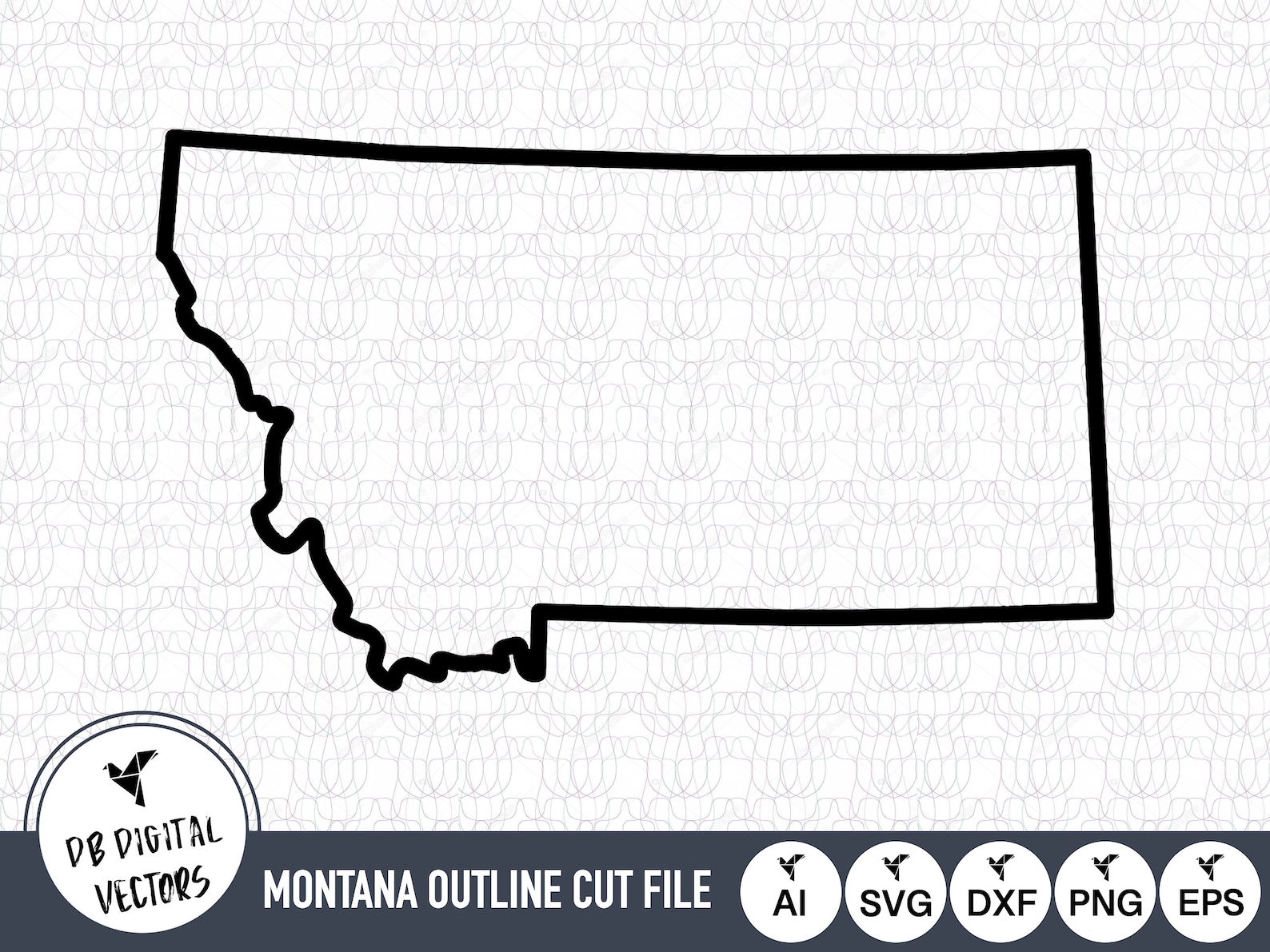 Montana Outline SVG Files Montana Cut Files United States - Etsy