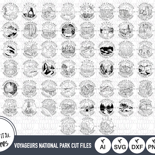 Laser Cut Files National Parks - Etsy