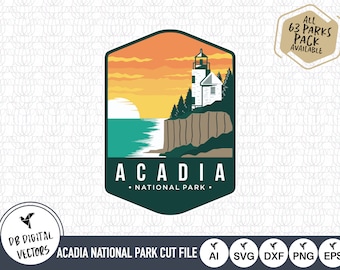 Acadia National Park Svg - Etsy
