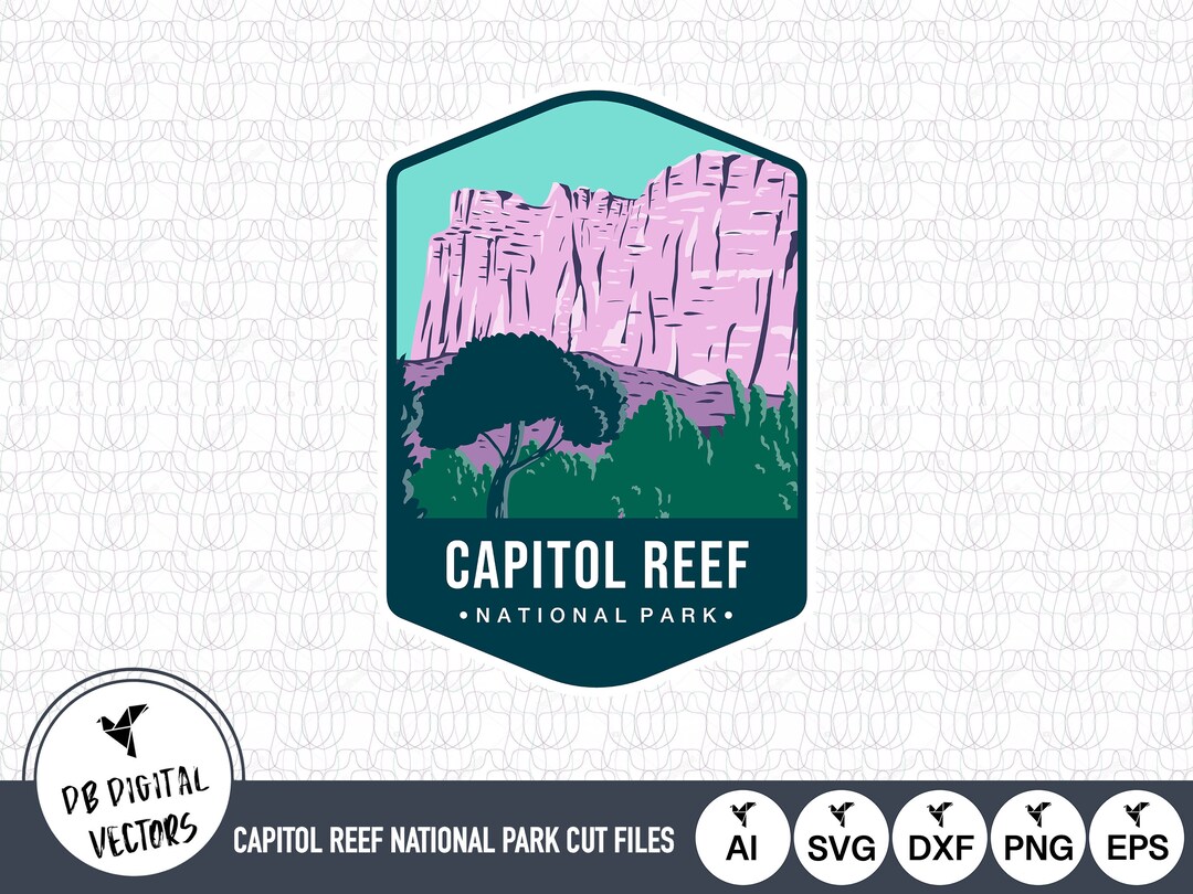 Capitol Reef National Park Outline SVG Cut Files - Etsy
