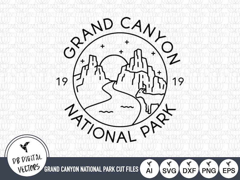 Grand Canyon National Park Outline SVG Cut Files (digital Download) - Etsy