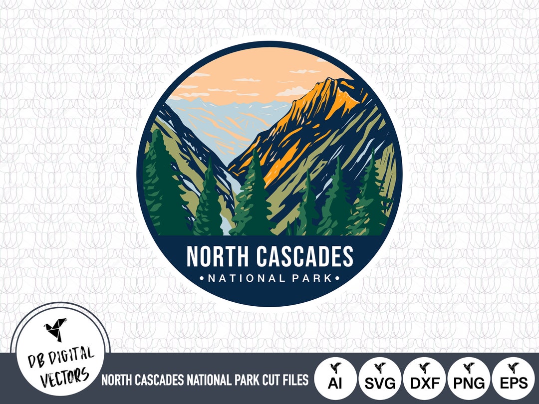 North Cascades National Park Outline SVG Files | North Cascades ...
