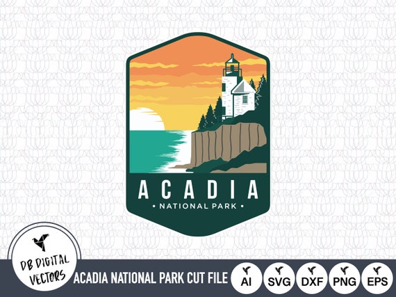 Acadia National Park Outline SVG Files Acadia National Park - Etsy