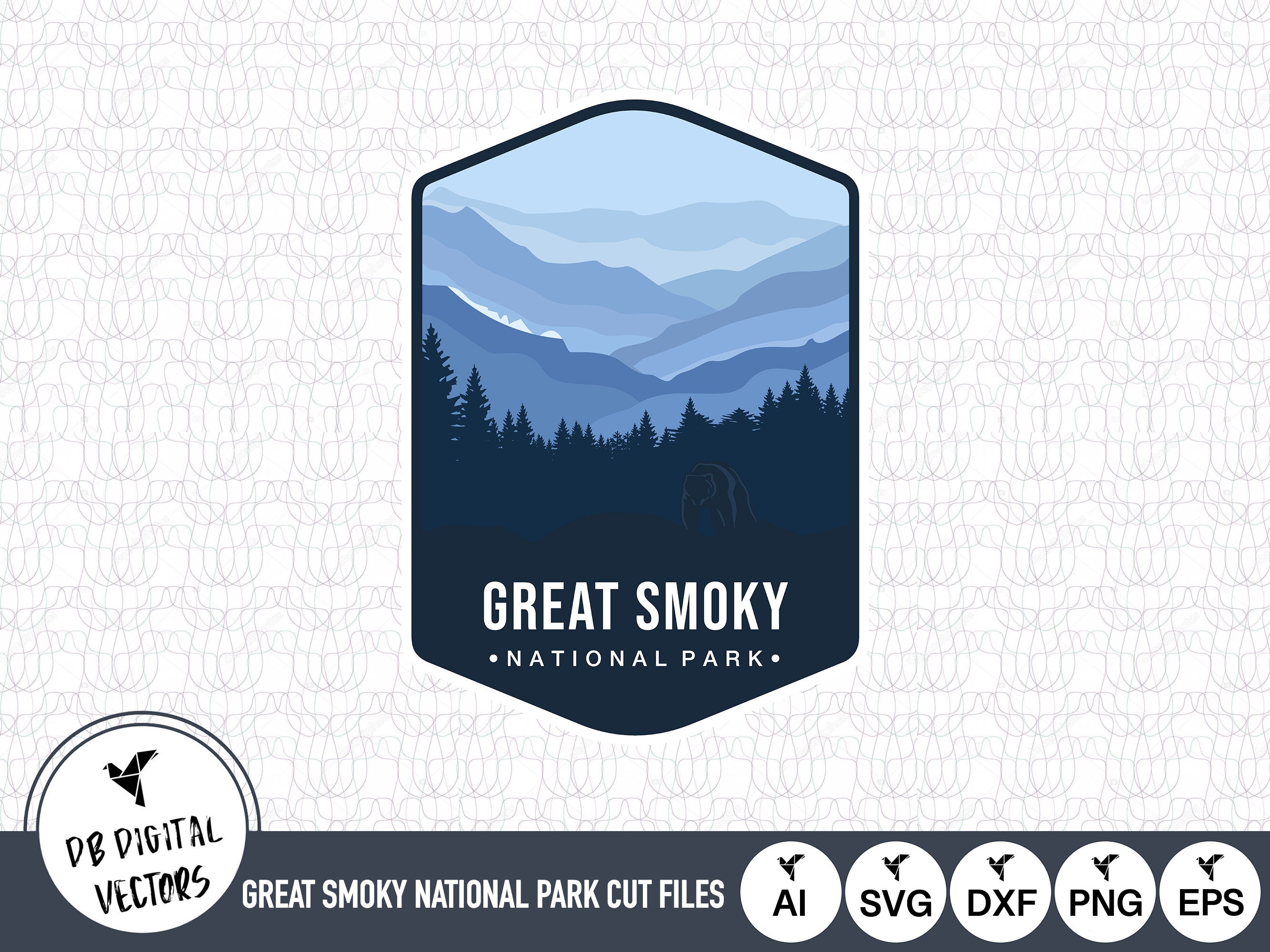 Great Smoky National Park Emblem SVG Files | Great Smoky National Park ...