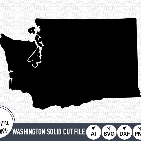 Washington State Map Svg - Etsy