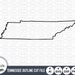 Tennessee State Outline: Map Clipart SVG, PNG, PDF (digital Download ...