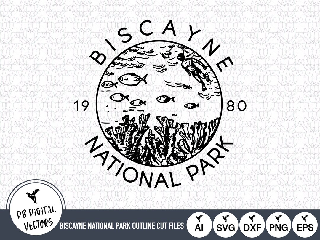Biscayne National Park Outline SVG Files | Biscayne National Park Cut ...