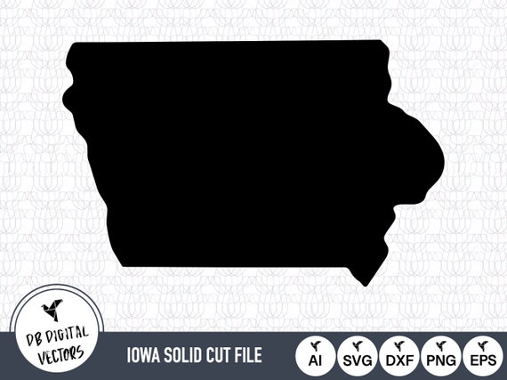 Iowa Solid SVG Files Iowa Cut Files United States of - Etsy