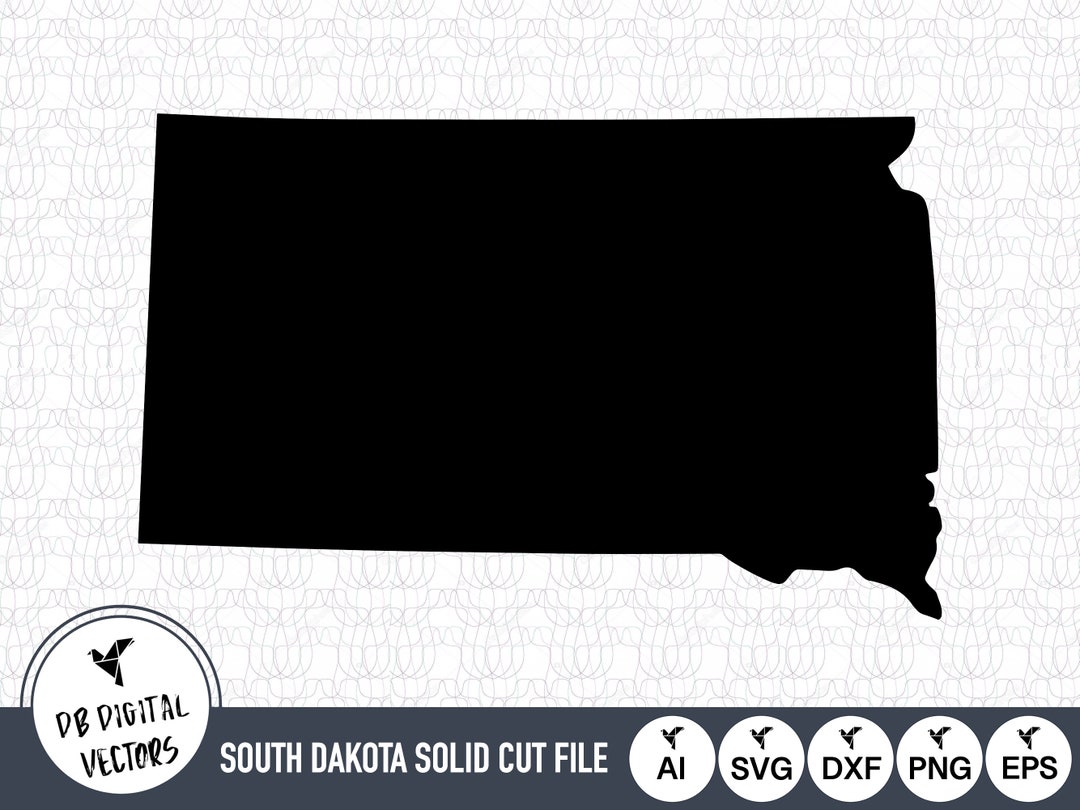 South Dakota Map SVG: SD Vector Cut Files (digital Download) - Etsy UK