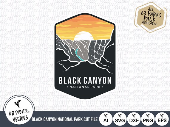 Black Canyon National Park Outline SVG Files Black Canyon - Etsy