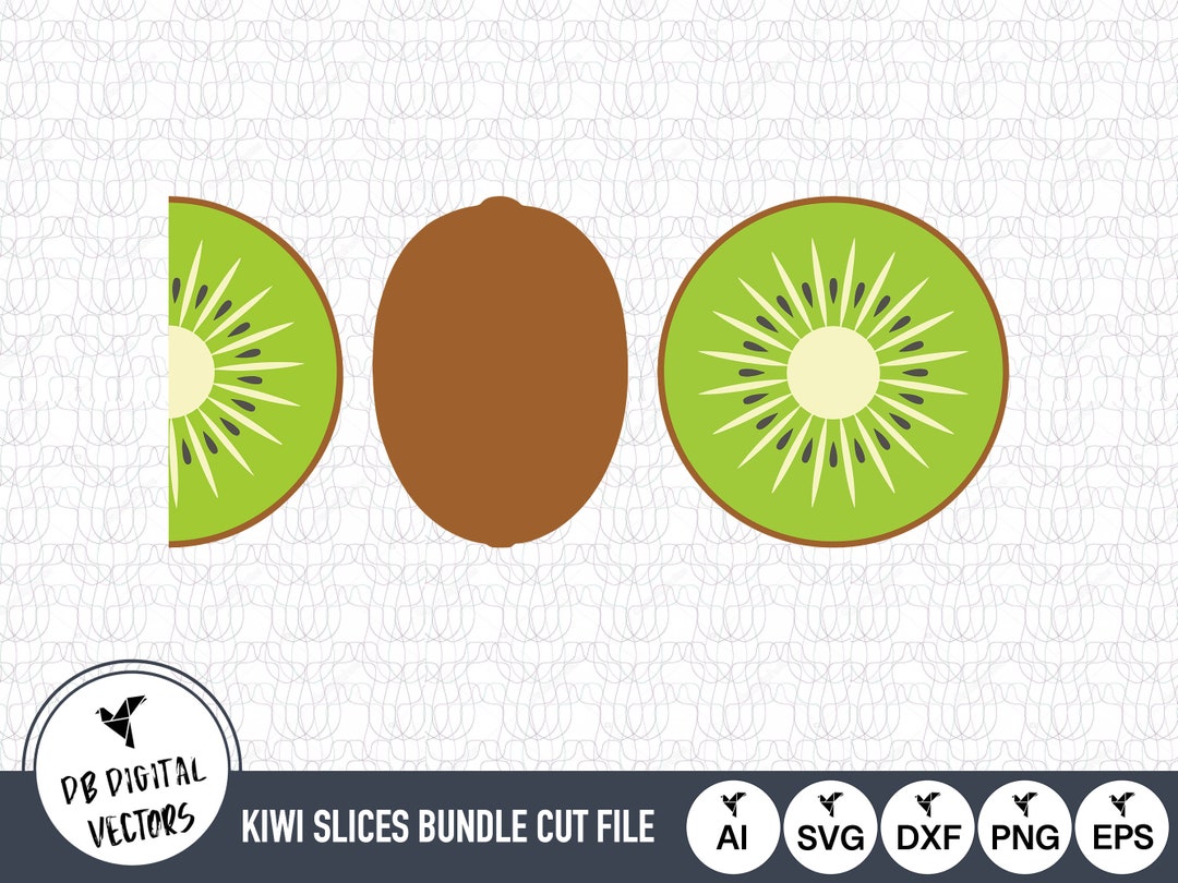 Kiwi Slice Bundle SVG Files Kiwi Fruit SVG Cut Files Kiwi Fruit SVG ...