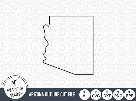 Arizona Outline SVG Files Arizona Cut Files United States | Etsy