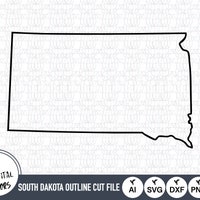 South Dakota State SVG, Cut File Cricut, South Dakota Silhouette, South ...