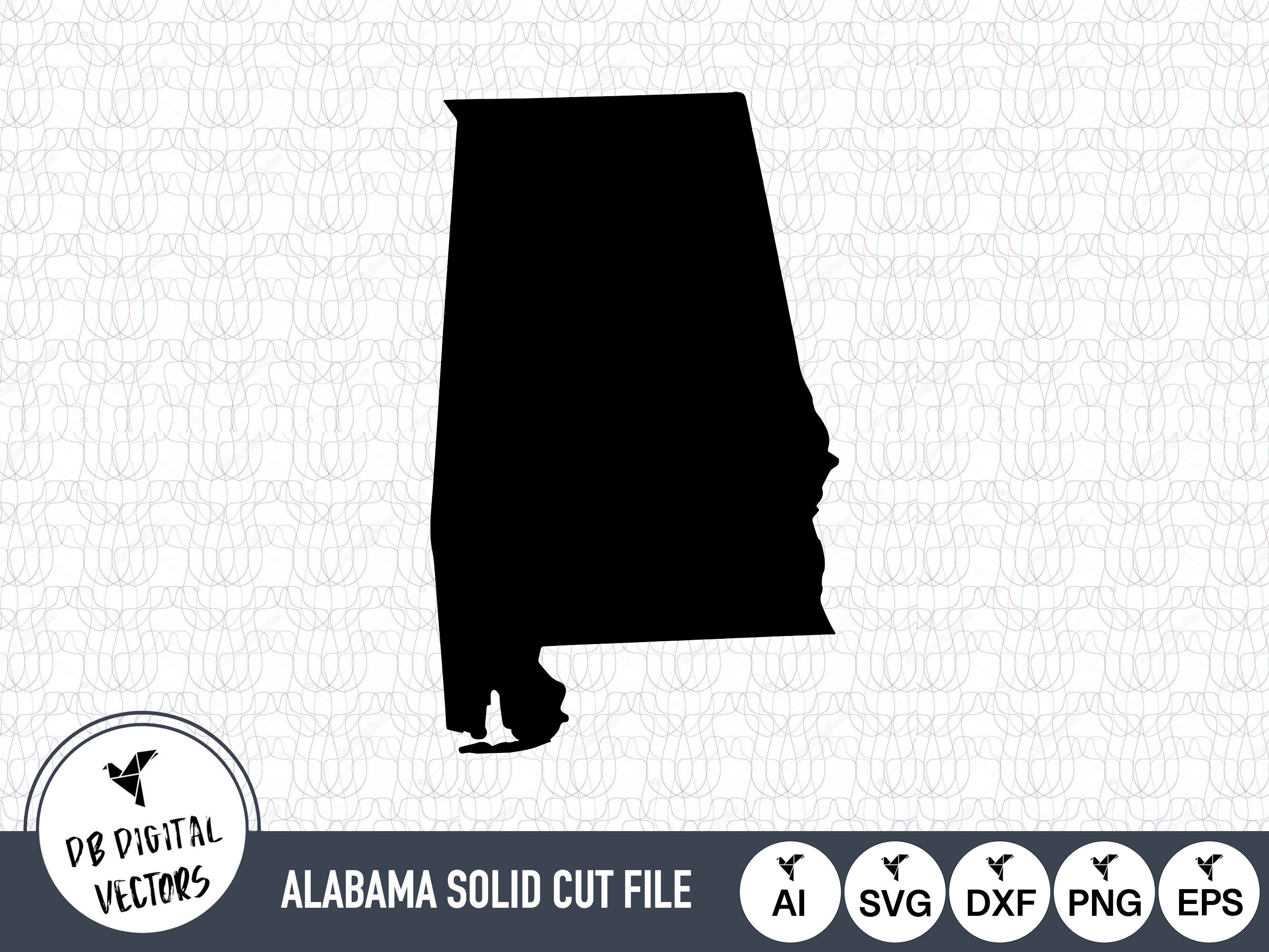 Alabama Solid SVG Files | Alabama Cut Files | United States of America ...