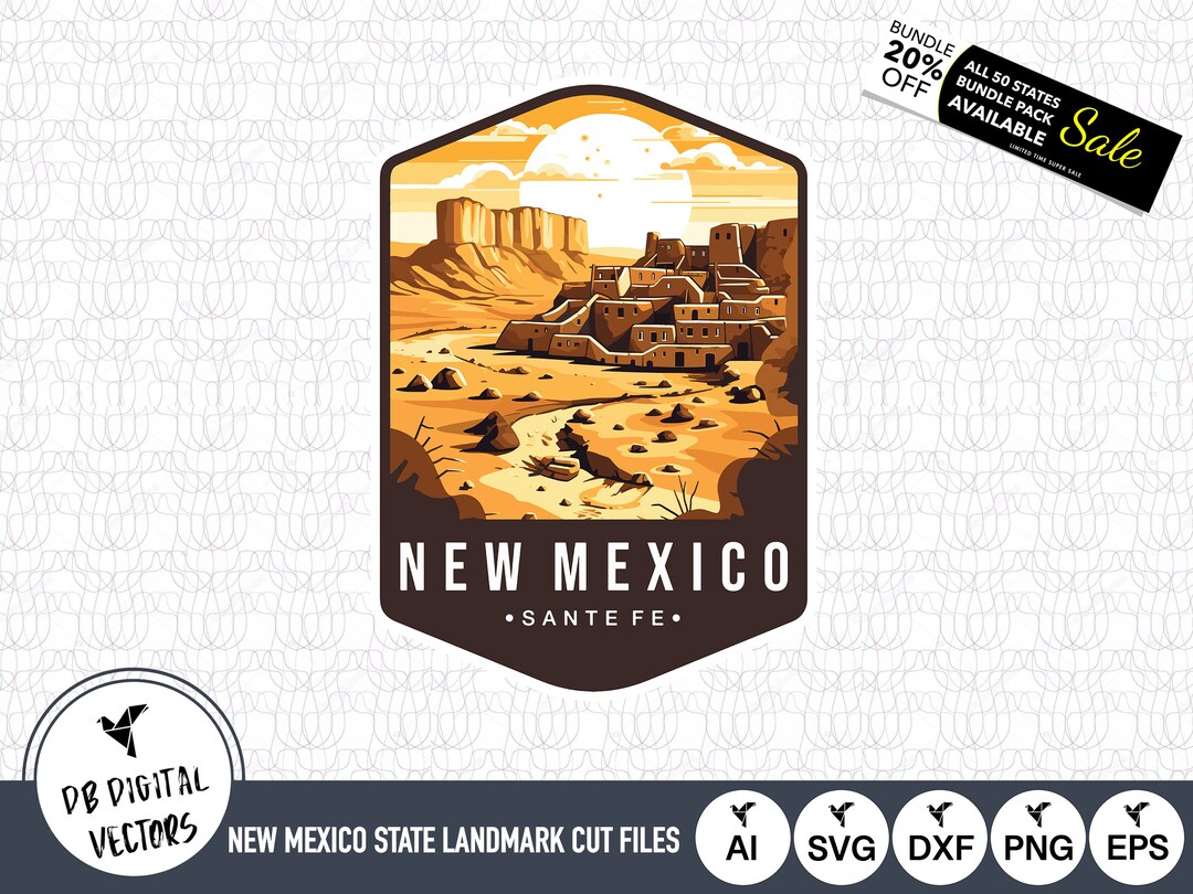 New Mexico State Landmark SVG Files | New Mexico Capital Cut Files ...