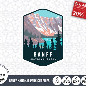 Banff National Park Outline SVG Files | Banff National Park Cut Files ...