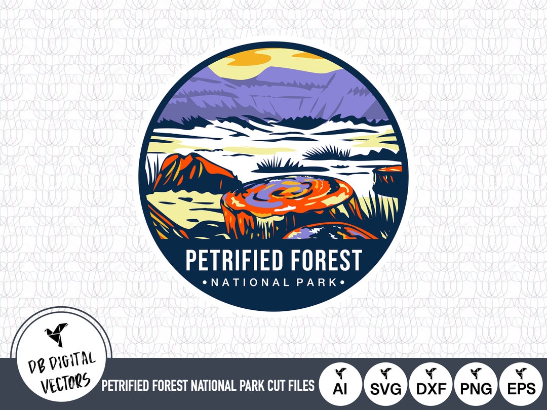 Petrified Forest National Park Outline SVG Files | Petrified Forest ...