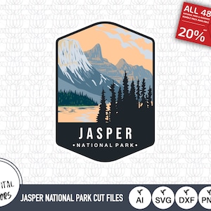 Jasper Nationalpark Umriss SVG-Dateien Jasper Nationalpark geschnitten ...