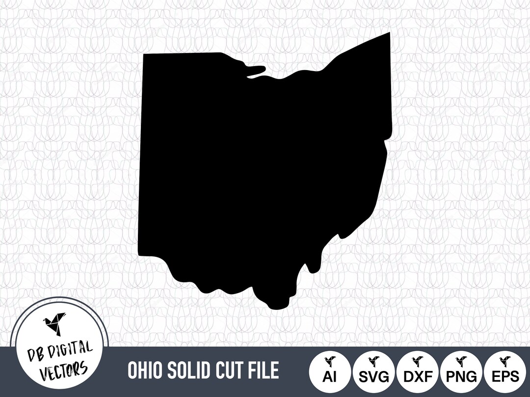 Ohio Solid SVG Files | Ohio Cut Files | United States of America Vector ...