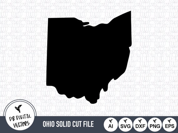 Ohio Solid SVG Files Ohio Cut Files United States of | Etsy