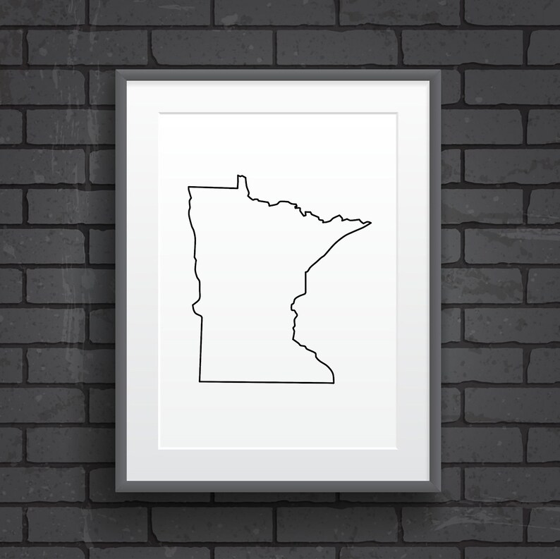 Minnesota Outline SVG Files Minnesota Cut Files United - Etsy