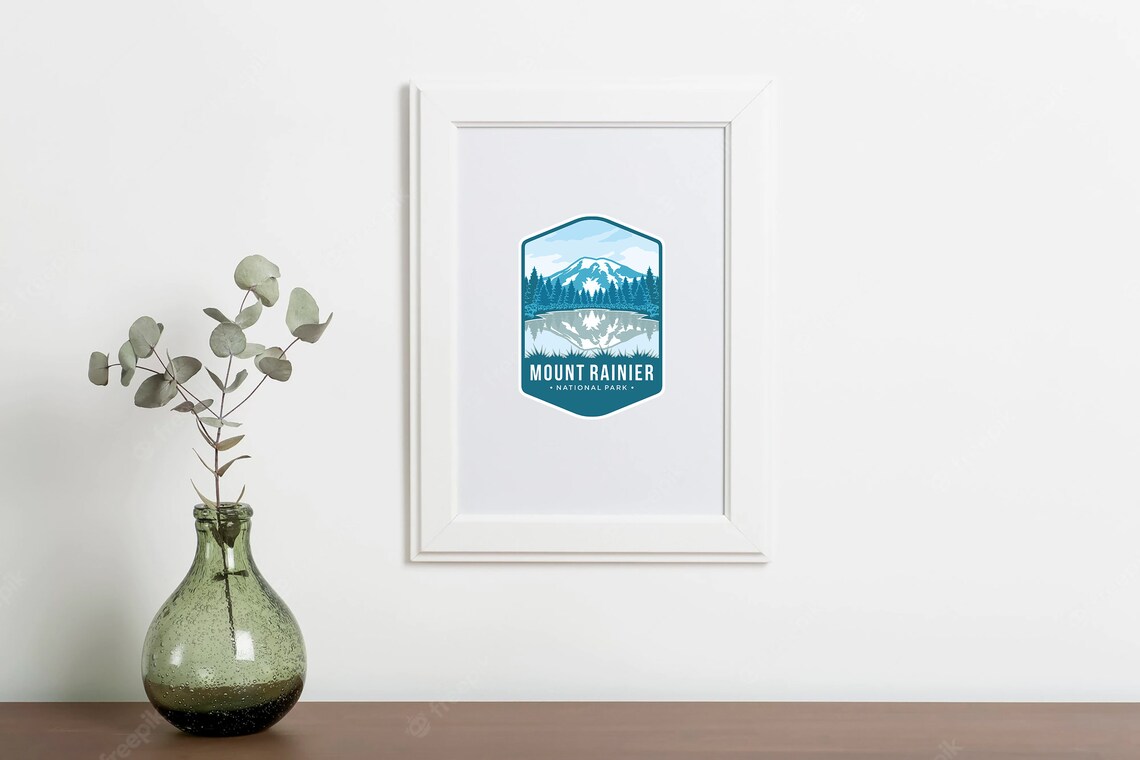 Mount Rainier National Park Outline SVG Files Mount Rainier - Etsy