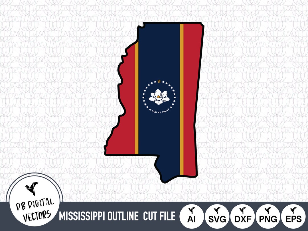 Mississippi Umriss SVG: Zustand Karte Schnittdateien (Digitaler ...