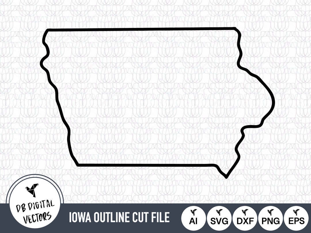 Iowa Outline SVG Files | Iowa Cut Files | United States of America ...