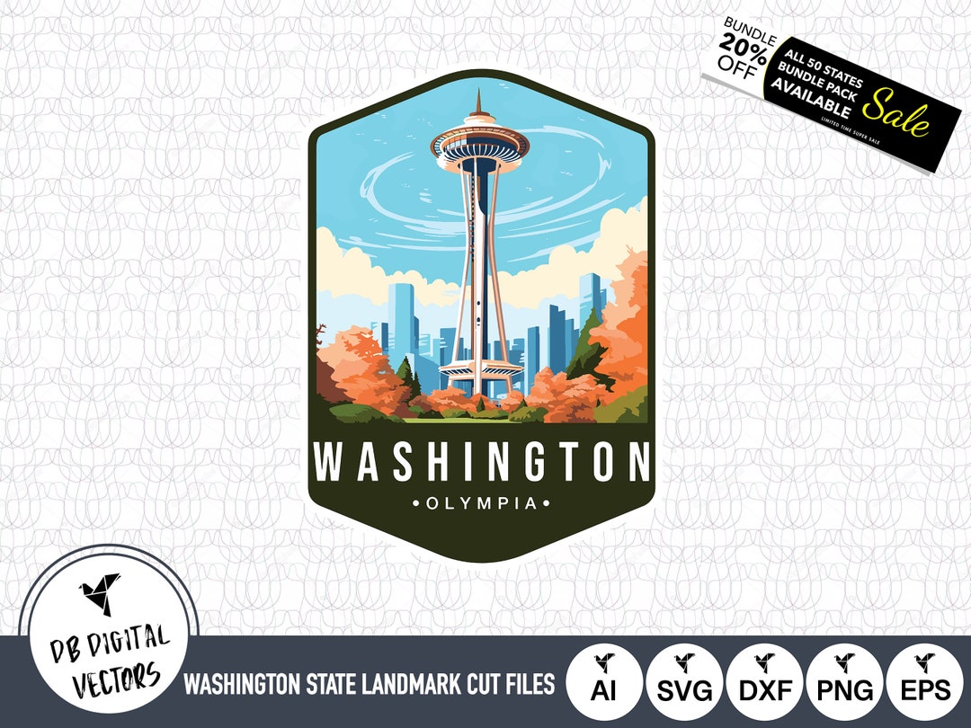 Washington State Landmark SVG Files | Washington Capital Cut Files ...