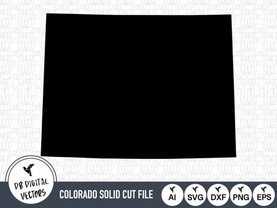 Colorado Solid SVG Files Colorado Cut Files United States | Etsy